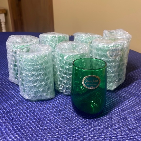 Anchor Hocking | Dining | Forest Green Roly Poly Glasses 6oz Anchor ...